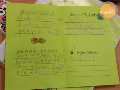 Monster Menu: Halloween Writing Project - Primary Planet